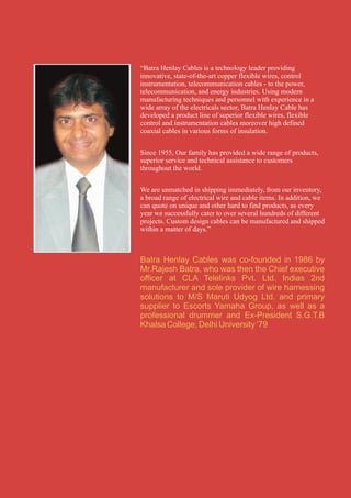 Information About Batra Henlay Cables | PDF