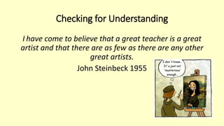 Ben Howard and Deborah Plowright - Checking for Understanding | PPT