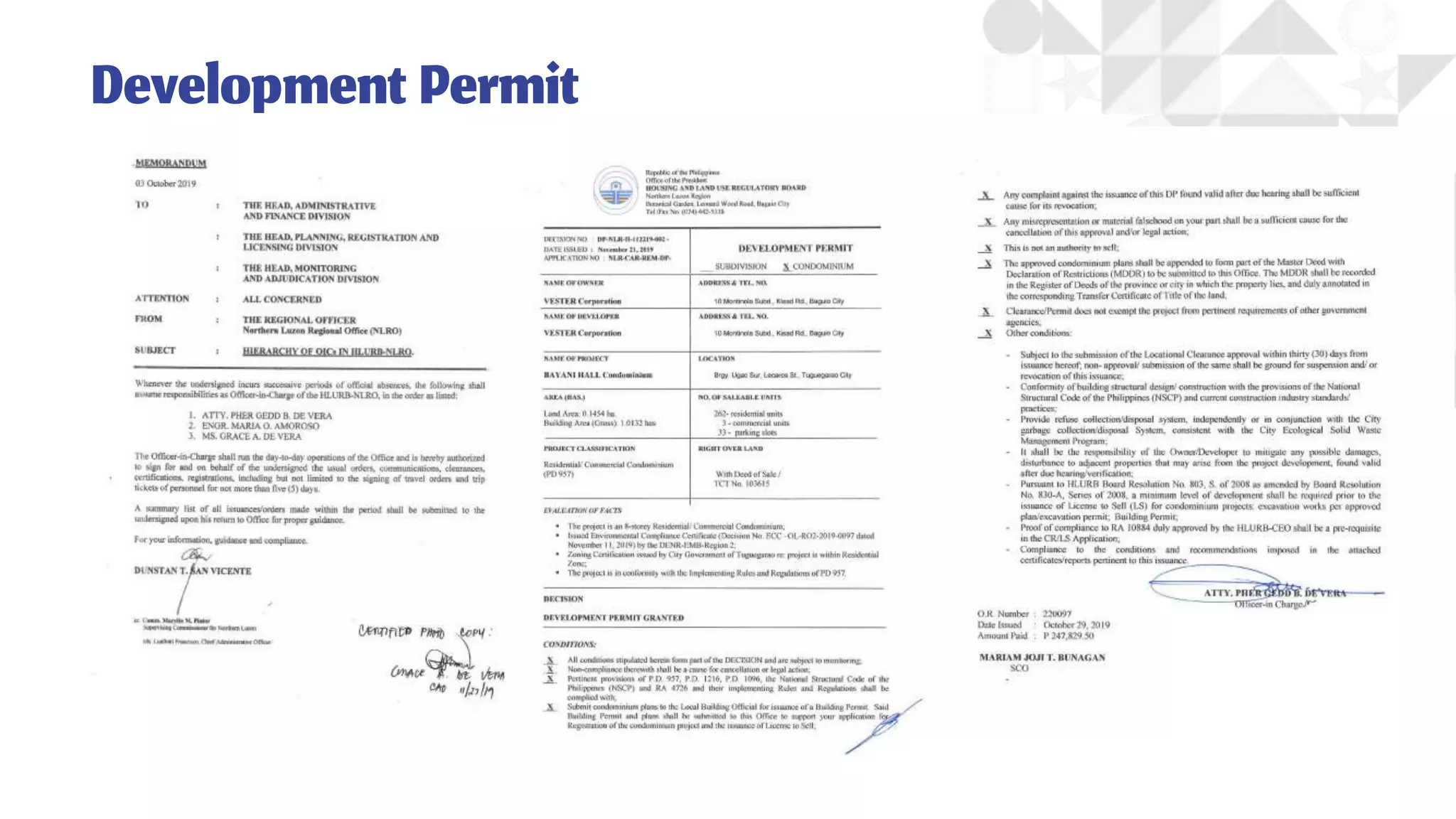 Bayani Hall Dagupan Permits and Licenses | PPTX