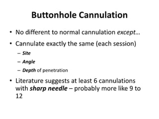 Bioholes® for buttonholing in Dialysis | PPT