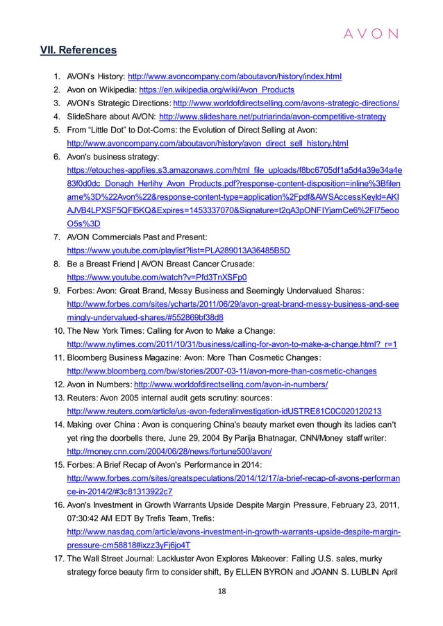 International Business Strategy_AVON_Report | DOCX