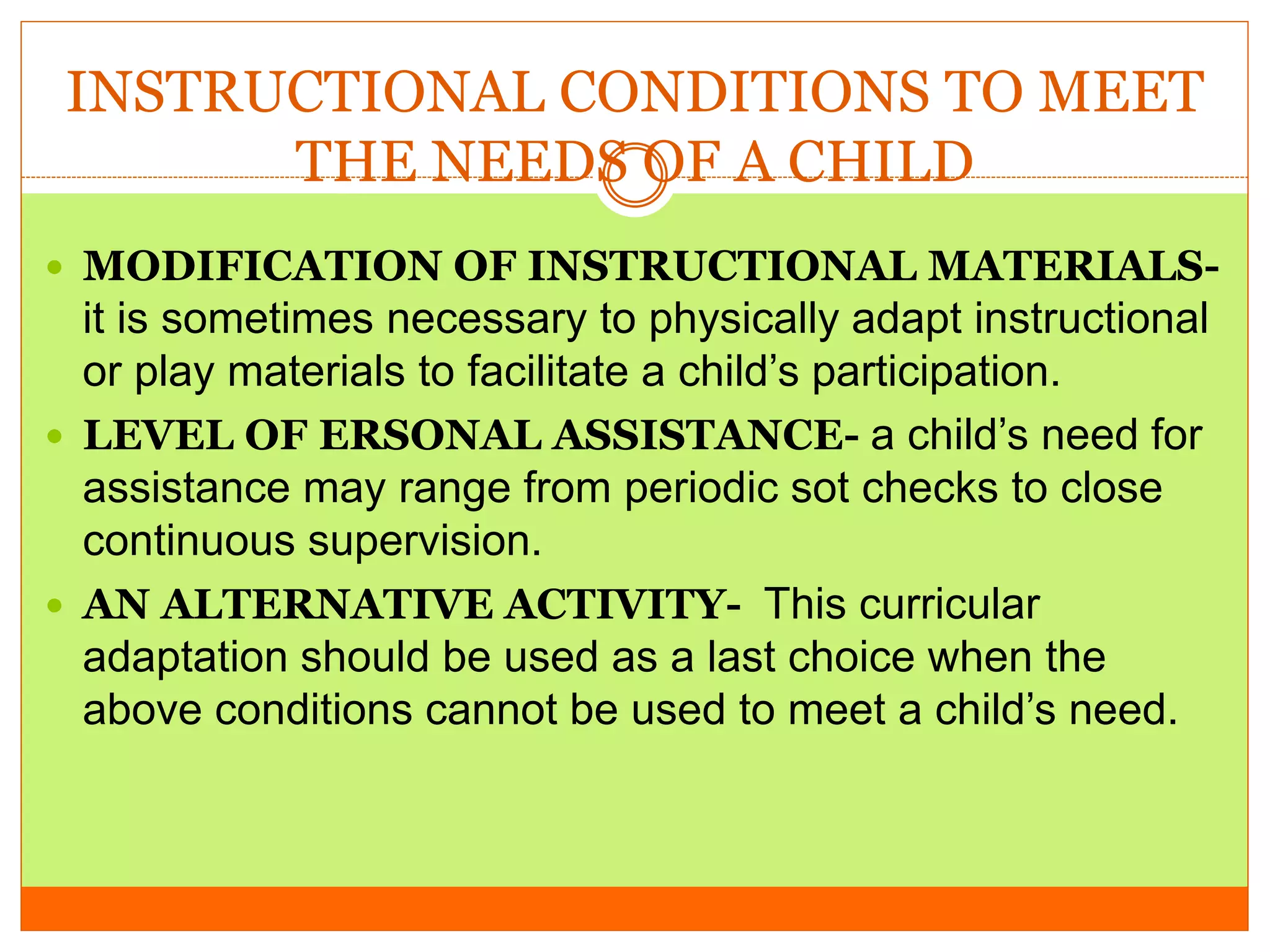 Accommodating All Children in Early Childhood Setting (Sped) | PPTX ...