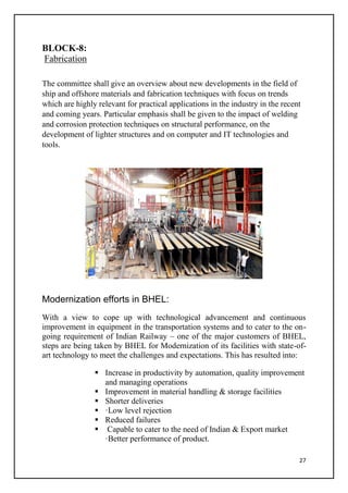 Bhel vocational training report_1301 | PDF