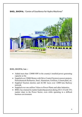 Bhel vocational training report_1301 | PDF