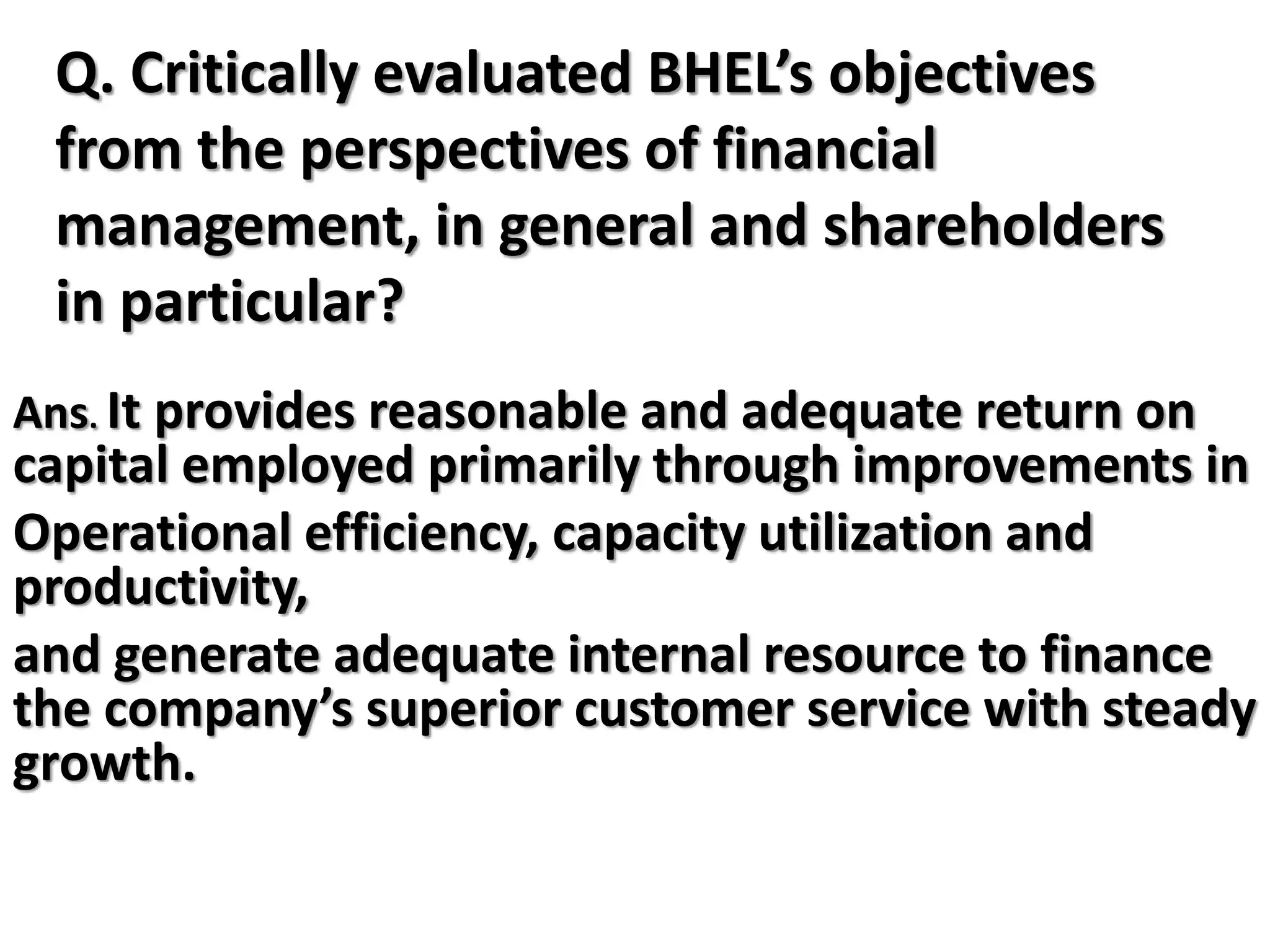 BHEL case study | PPTX