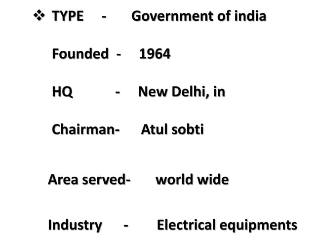 BHEL case study | PPTX