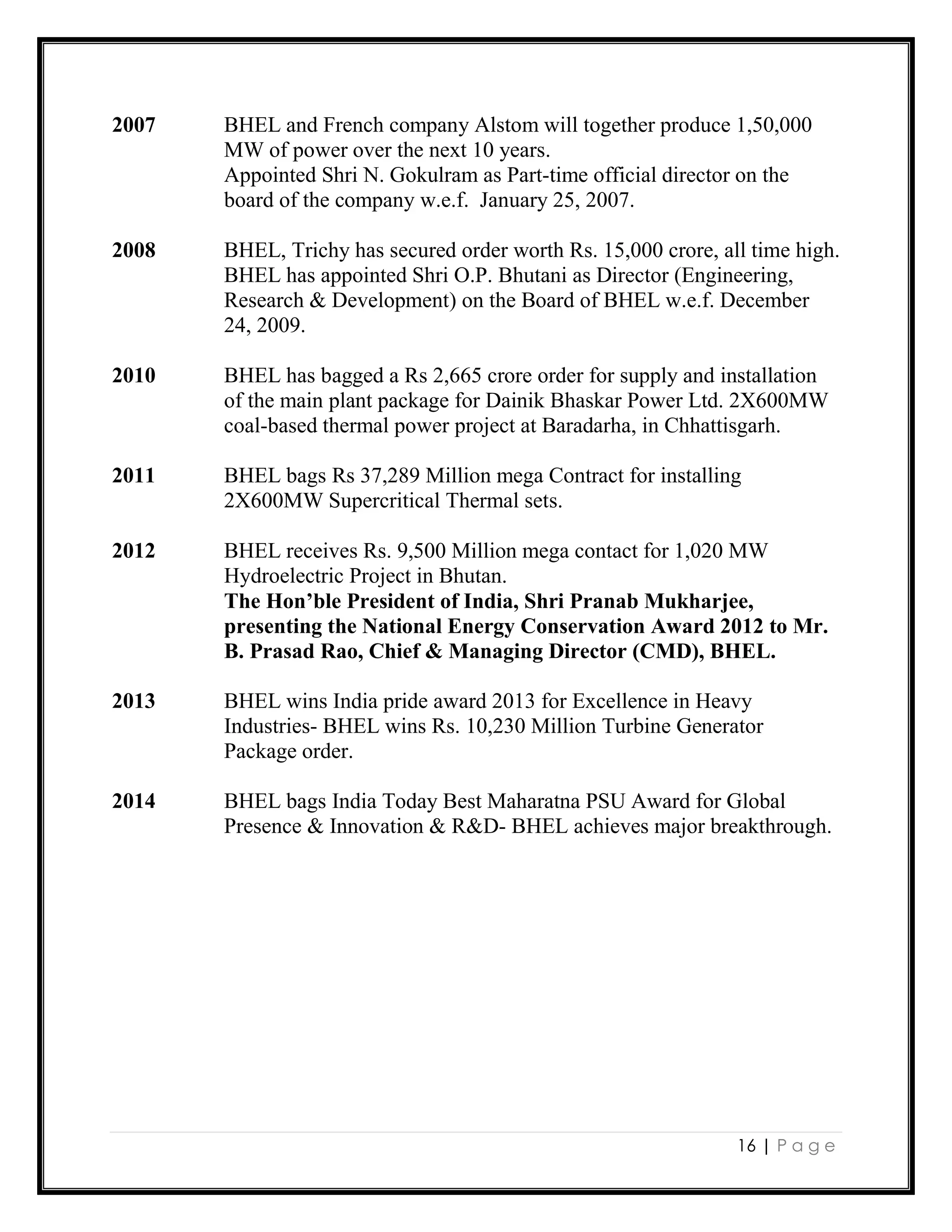 BHEL SUMMER TRAINING REPORT | PDF