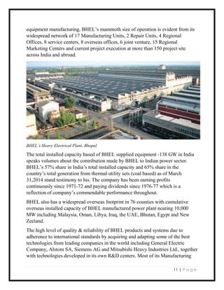 Bhel Company Products