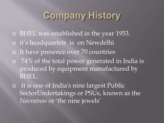 Bhel ppt | PPTX