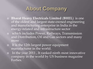 Bhel ppt | PPTX