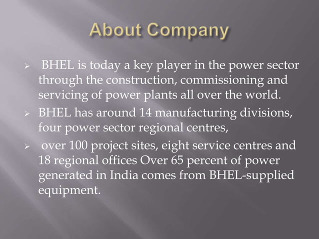 Bhel ppt | PPTX