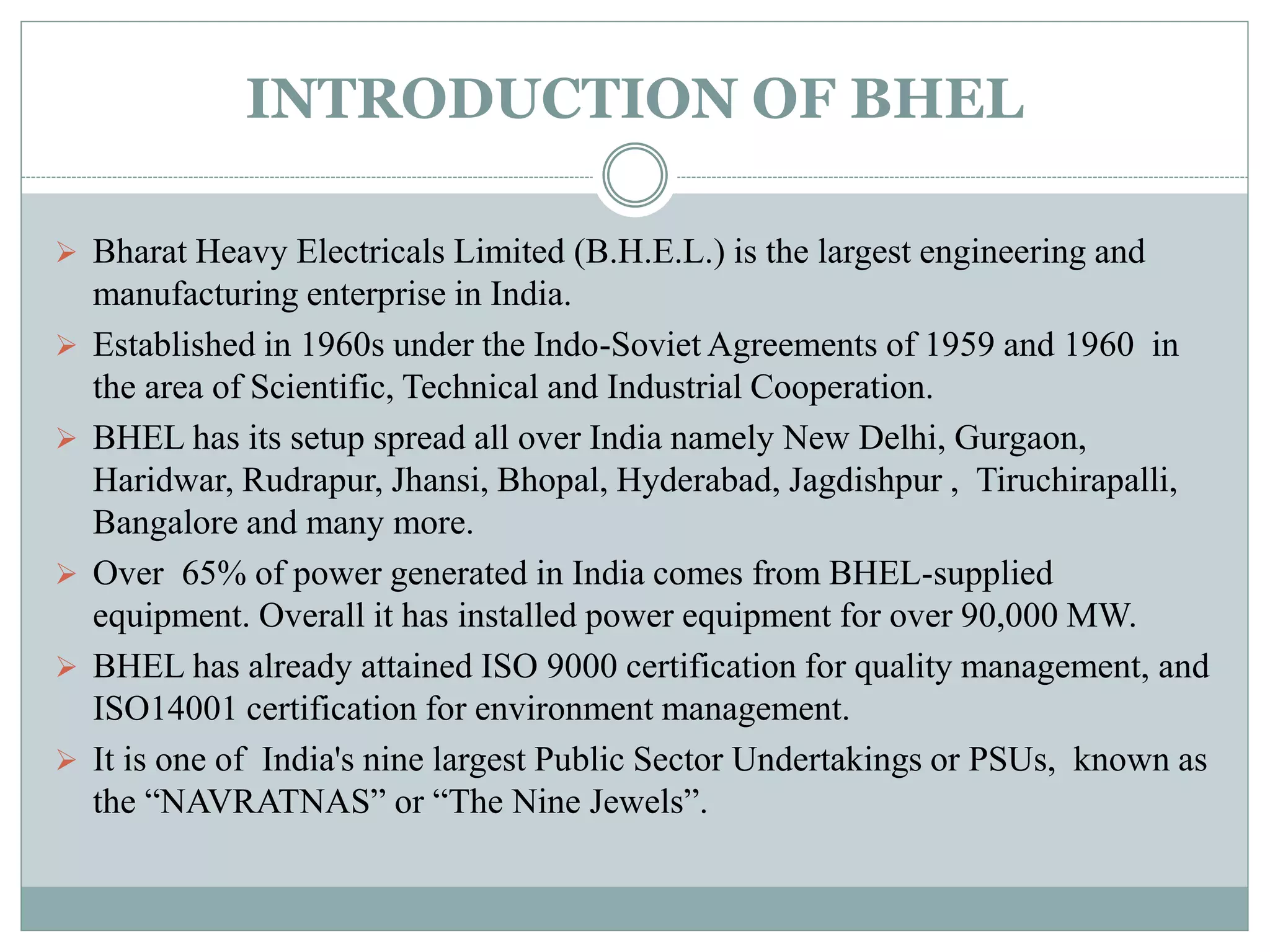 BHEL PPT | PPTX