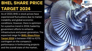 BHEL Share Price Target 2024, 2025 to 2030 PPt | PDF