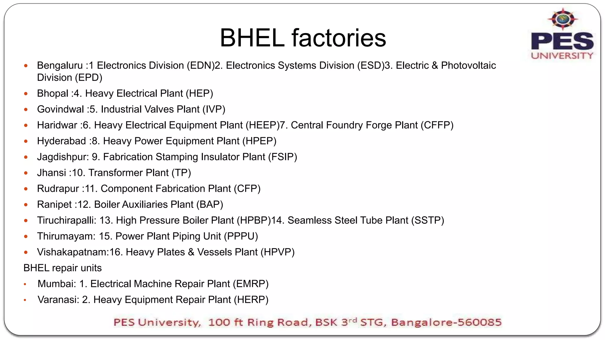 Bhel week 1 presentation | PPTX