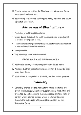 Bheri farming: shore based aquaculture | DOCX