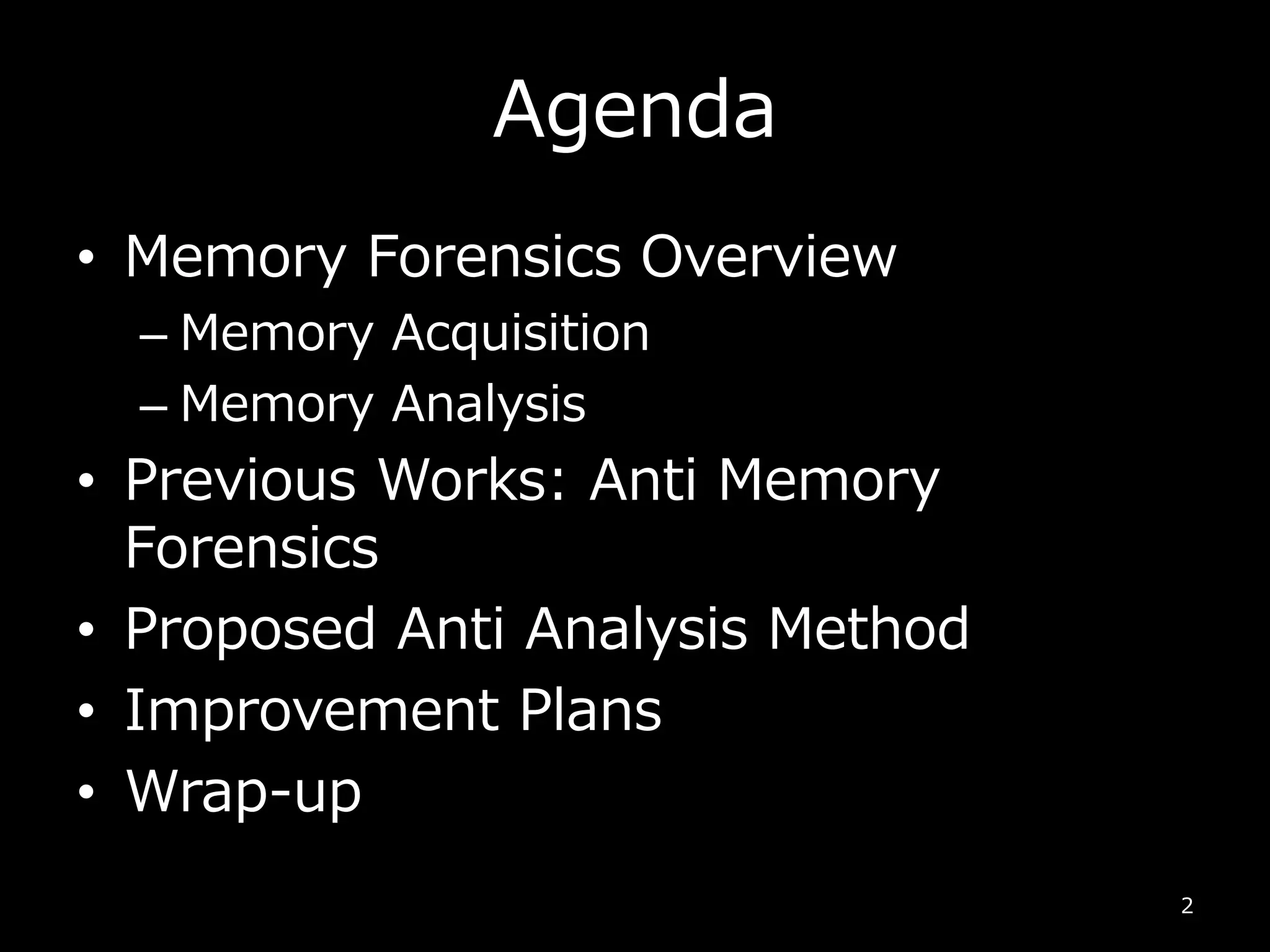 One-Byte Modification for Breaking Memory Forensic Analysis | PDF