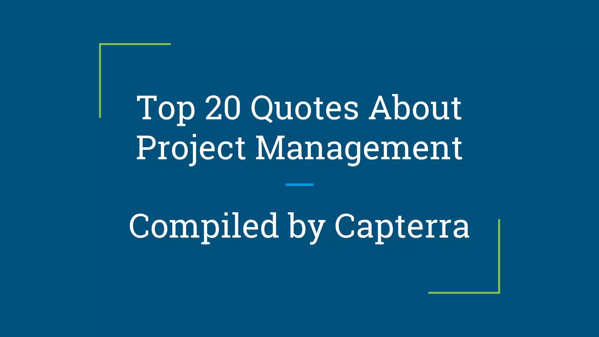 Top 20 Quotes About Project Management | PPTX