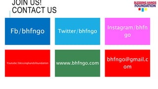 Blessing Hands Foundation | PPTX | Debated Sensitive Social Issues | Sensitive Topics