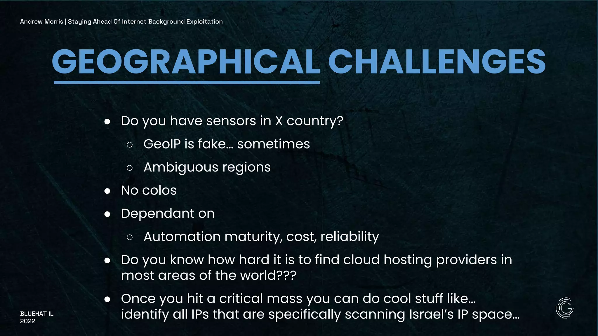 Staying Ahead of Internet Background Exploitation - Microsoft BlueHat ...