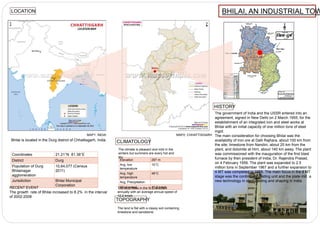 Bhilai- an industrial town | PPTX