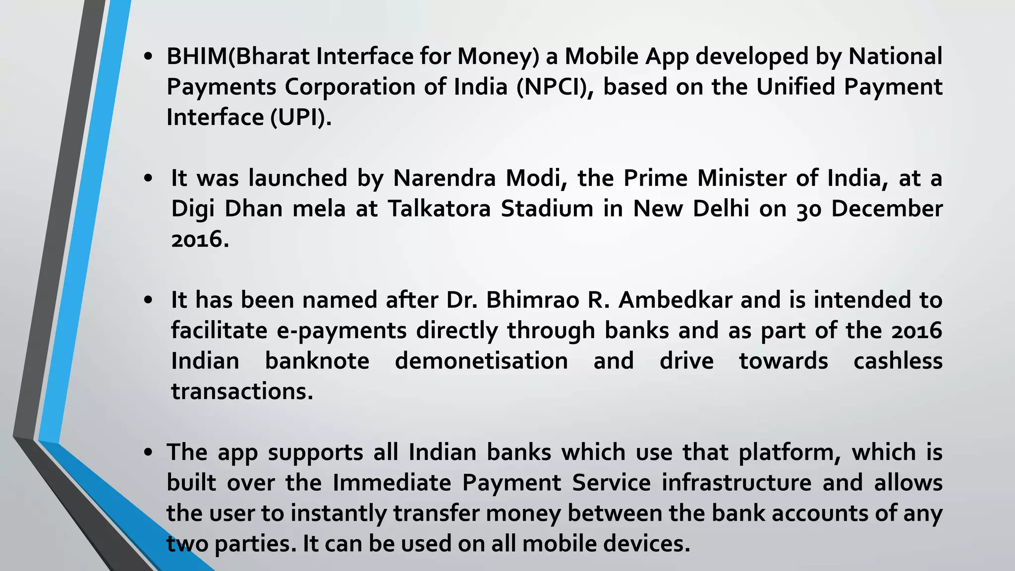 Bhim(Bharat Interface for Money) | PPTX