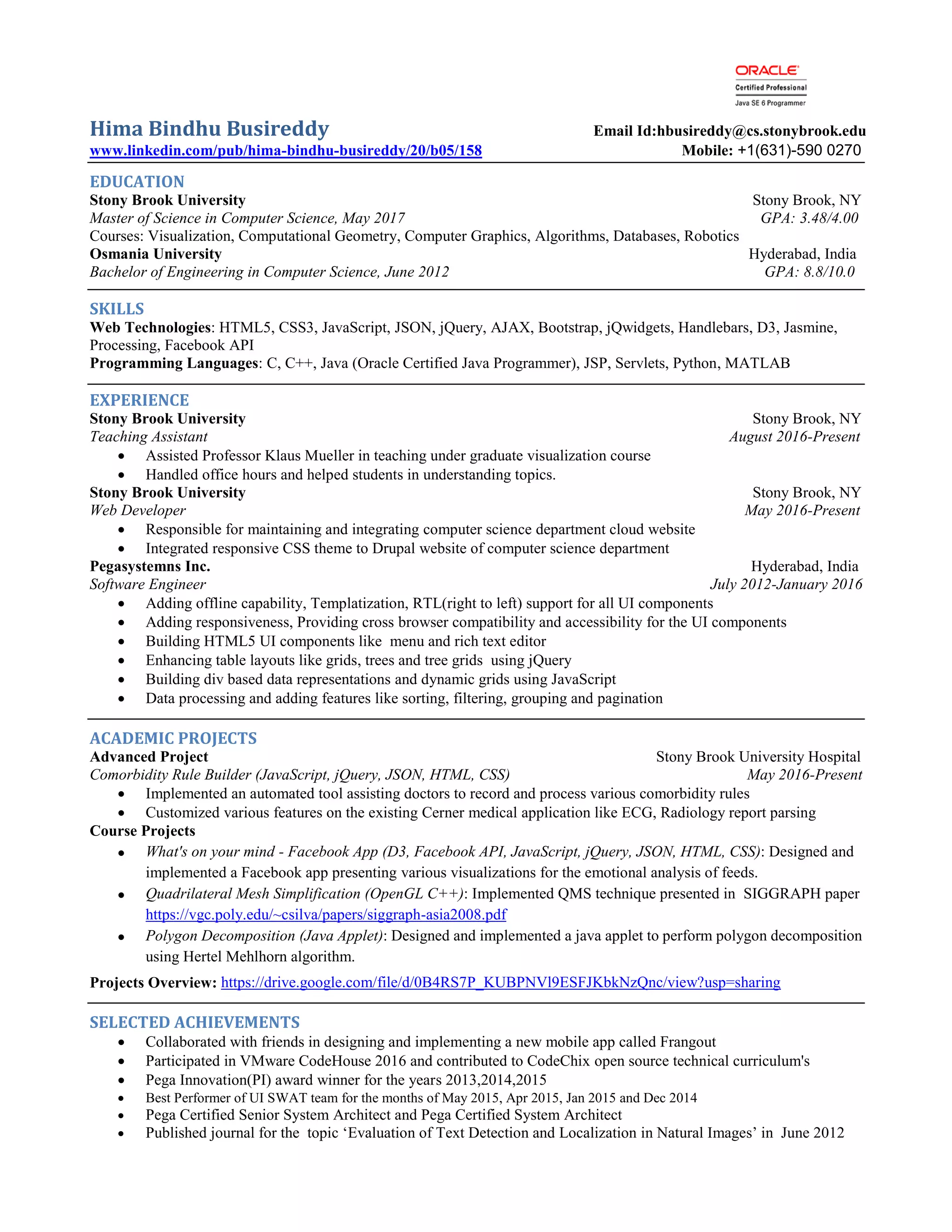 Hima Bindhu Busireddy Resume | PDF