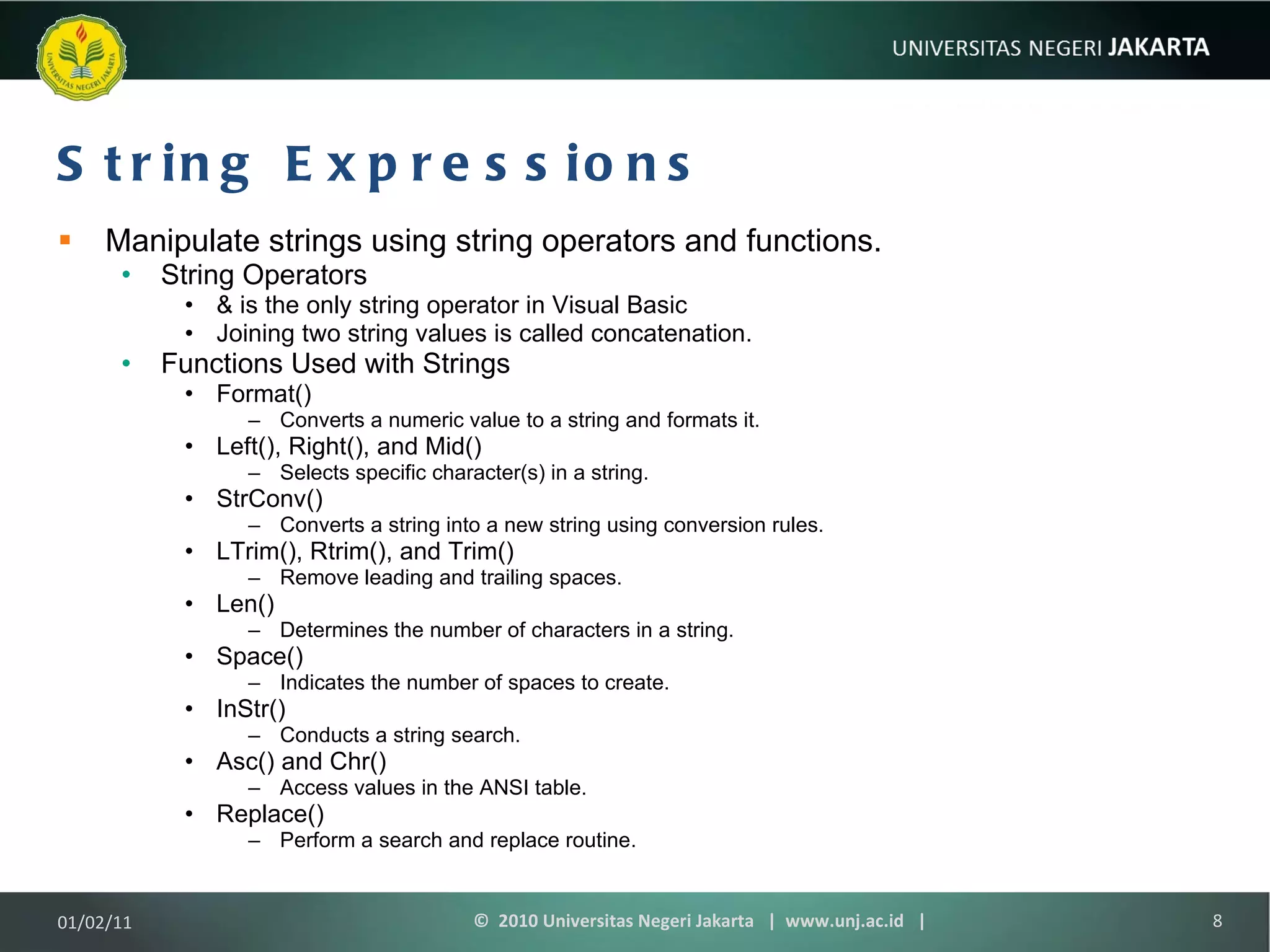 Pemrograman komputer 4 (ekspresi) | PPT | Programming Languages | Computing
