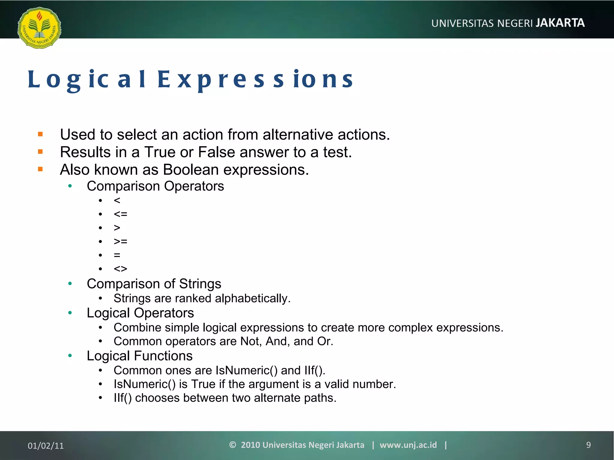 Pemrograman komputer 4 (ekspresi) | PPT | Programming Languages | Computing