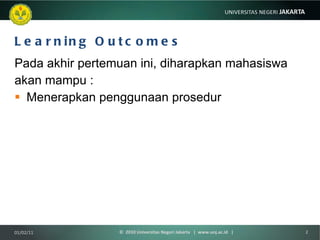 Pemrograman komputer 7 (prosedur) | PPT
