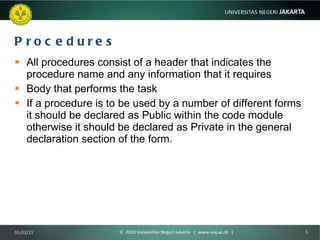 Pemrograman komputer 7 (prosedur) | PPT