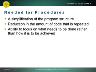 Pemrograman komputer 7 (prosedur) | PPT