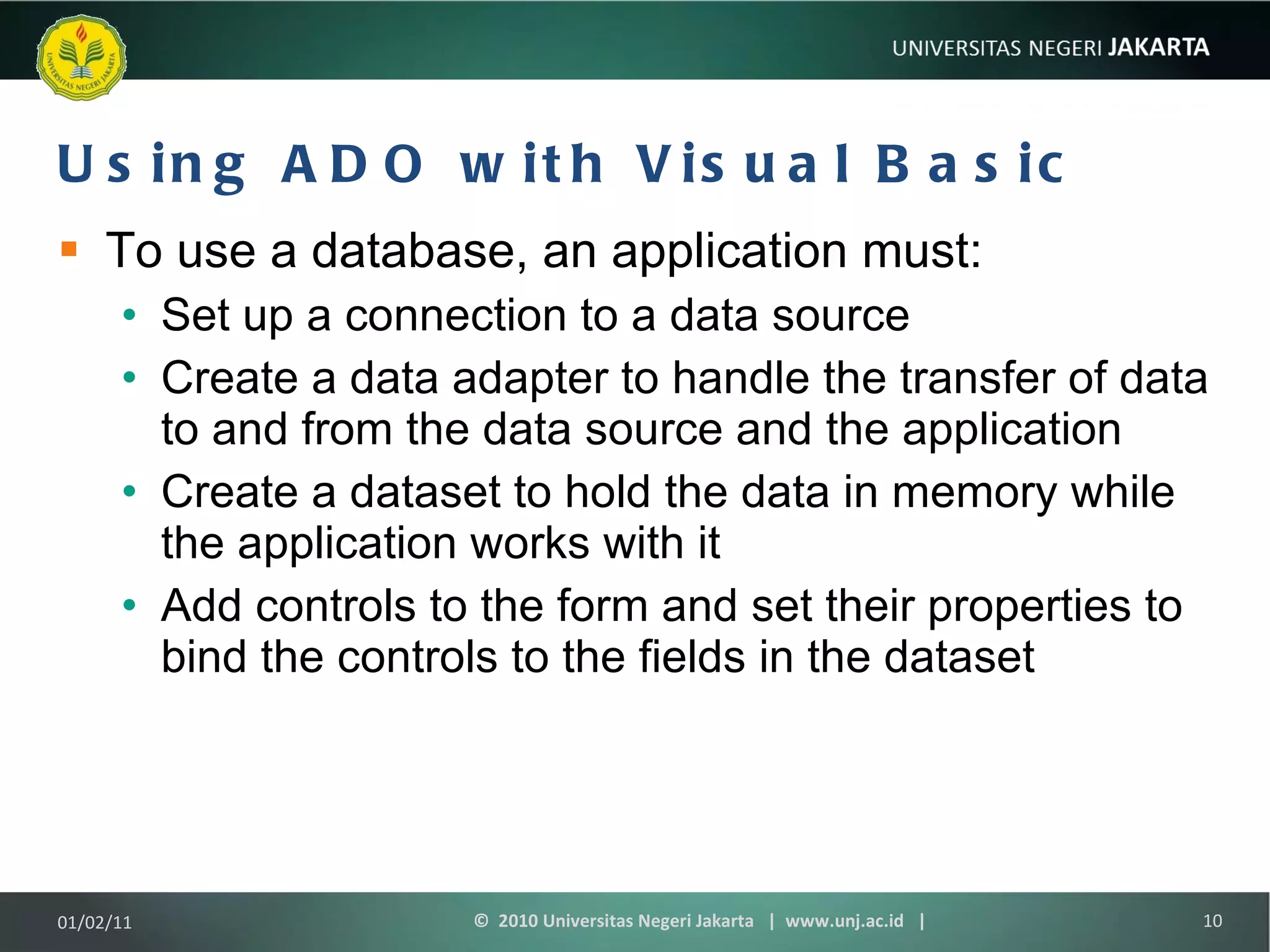 Pemrograman komputer 9 (database) | PPT