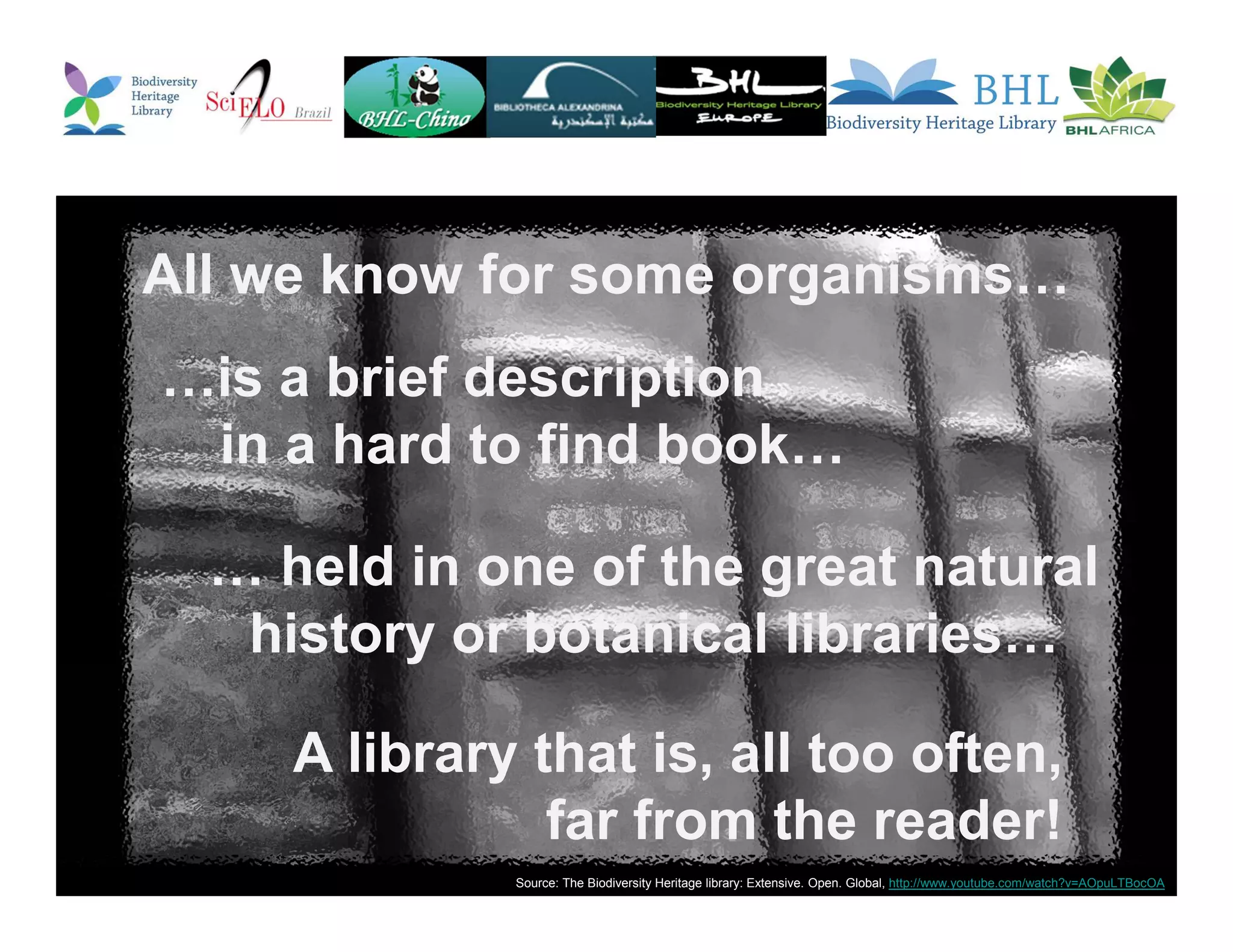 The Biodiversity Heritage Library | PPT