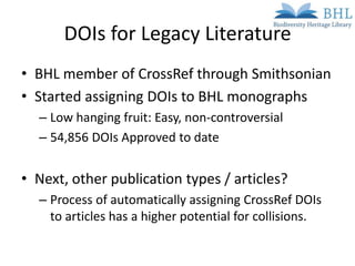 Bibliographic References in BHL | PPT