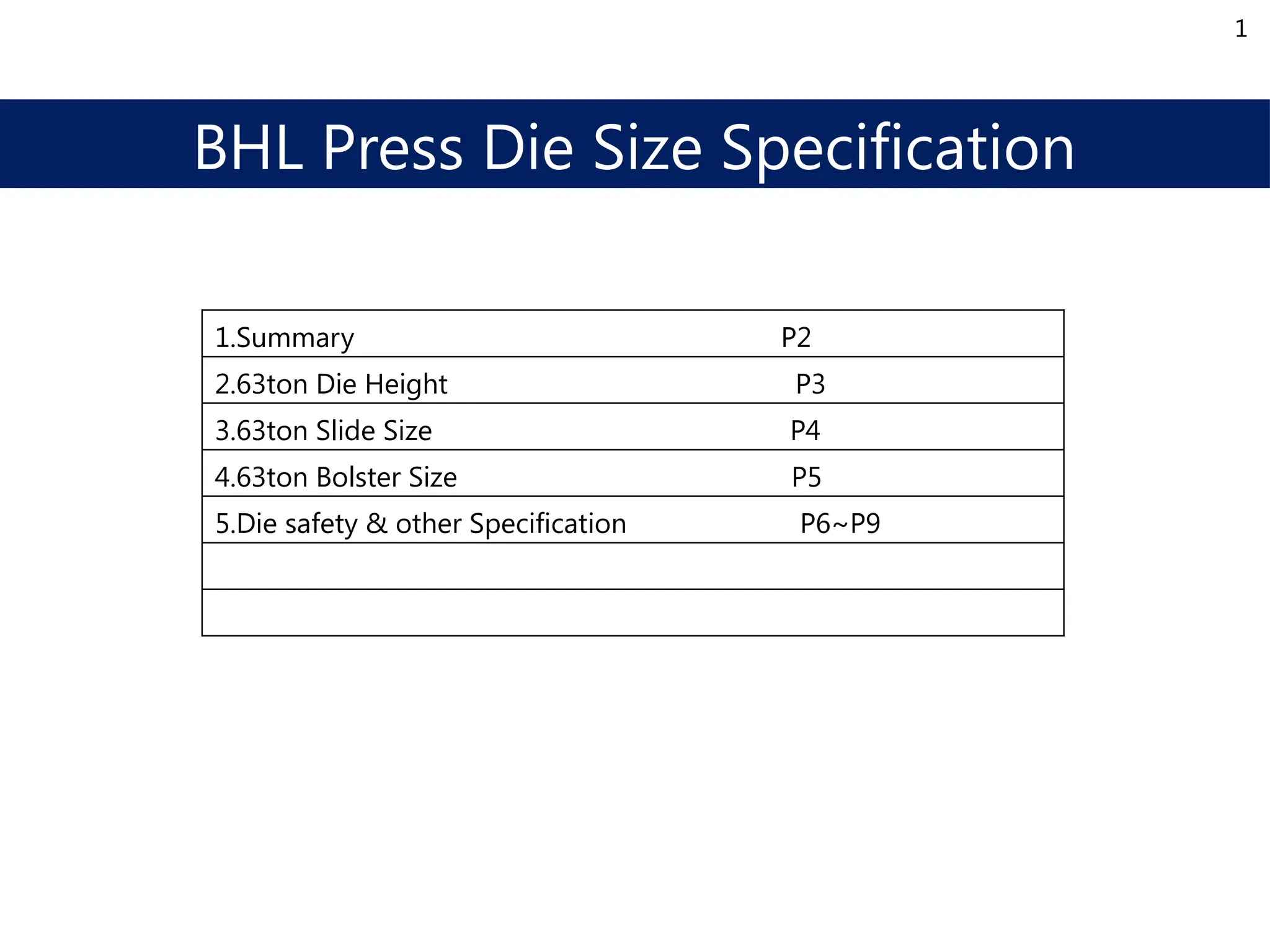 BHL Press Die Specification of parts.pptx