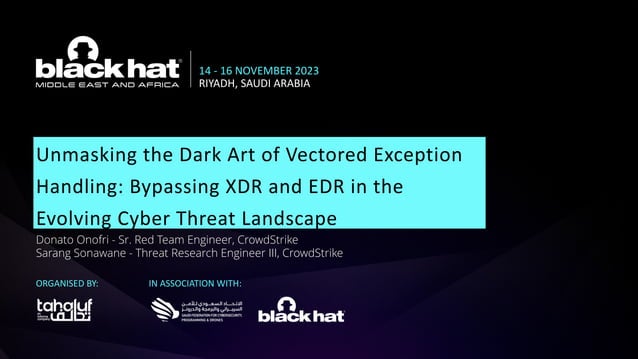 Unmasking the Dark Art of Vectored Exception Handling: Bypassing XDR ...