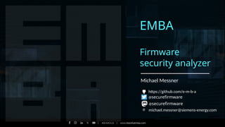 EMBA - BlackHat Middle East and Africa 2024 | PPT