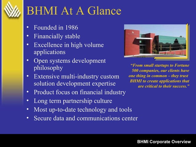 Baldwin Hackett & Meeks, Inc.: Creators of Enterprise Class Business Software | PPT