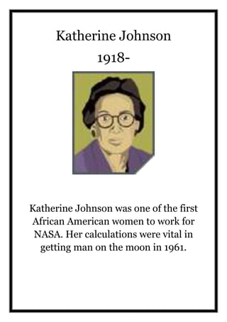 Bhm science display famous black scientists | DOCX