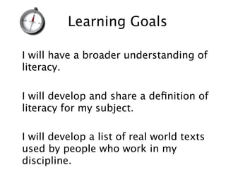 Subject-Specific Literacy | KEY