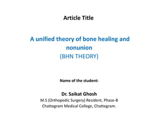 Bhn theory | PPTX
