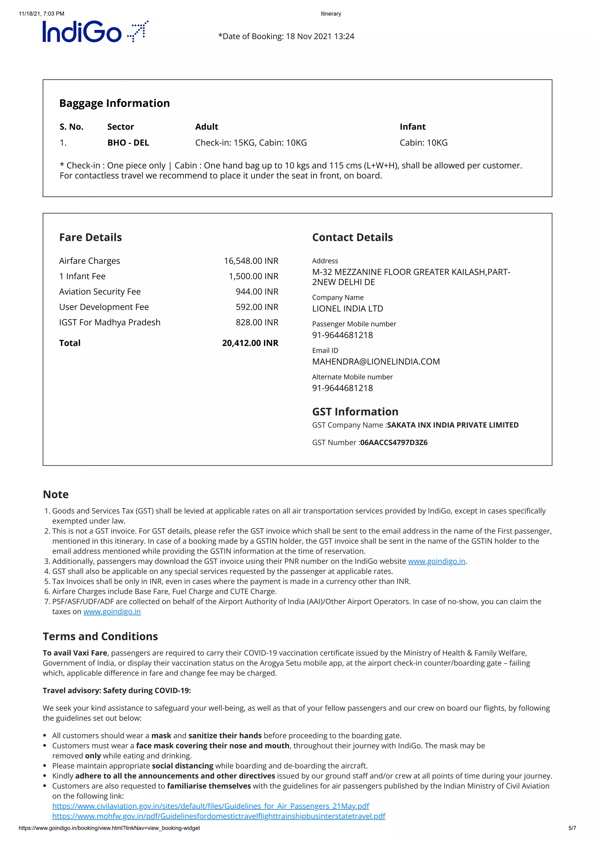 Airticket | PDF