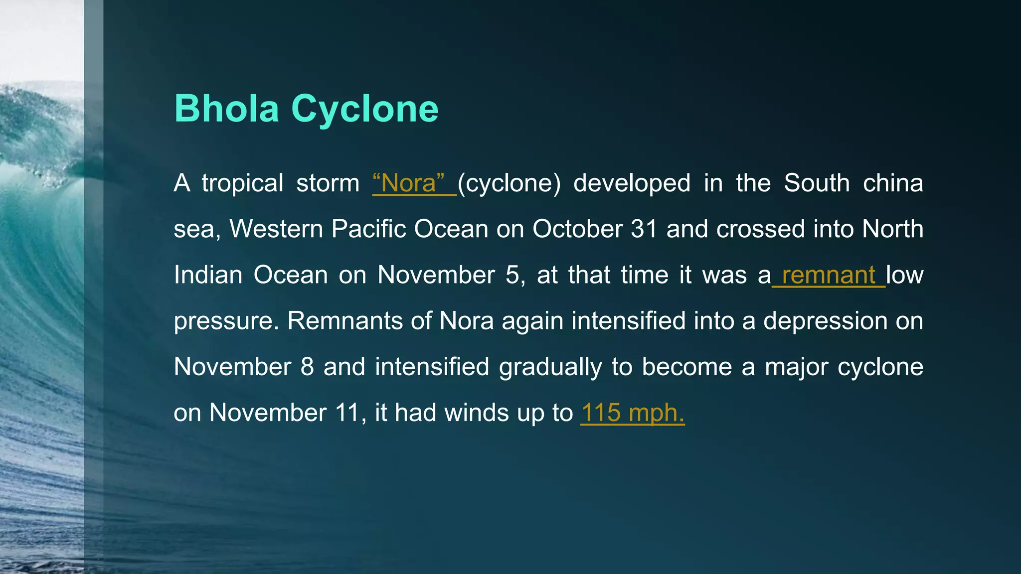 Bhola cyclone | PPTX