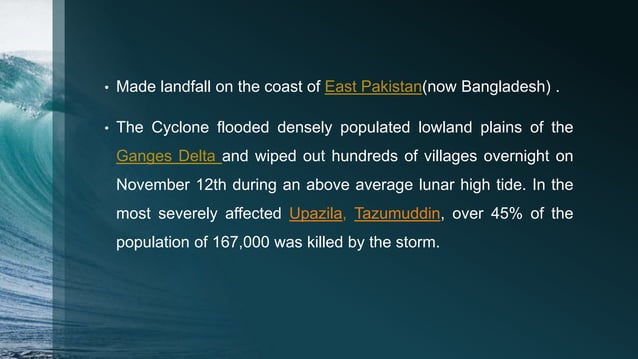 Bhola cyclone | PPTX | Weather | Science