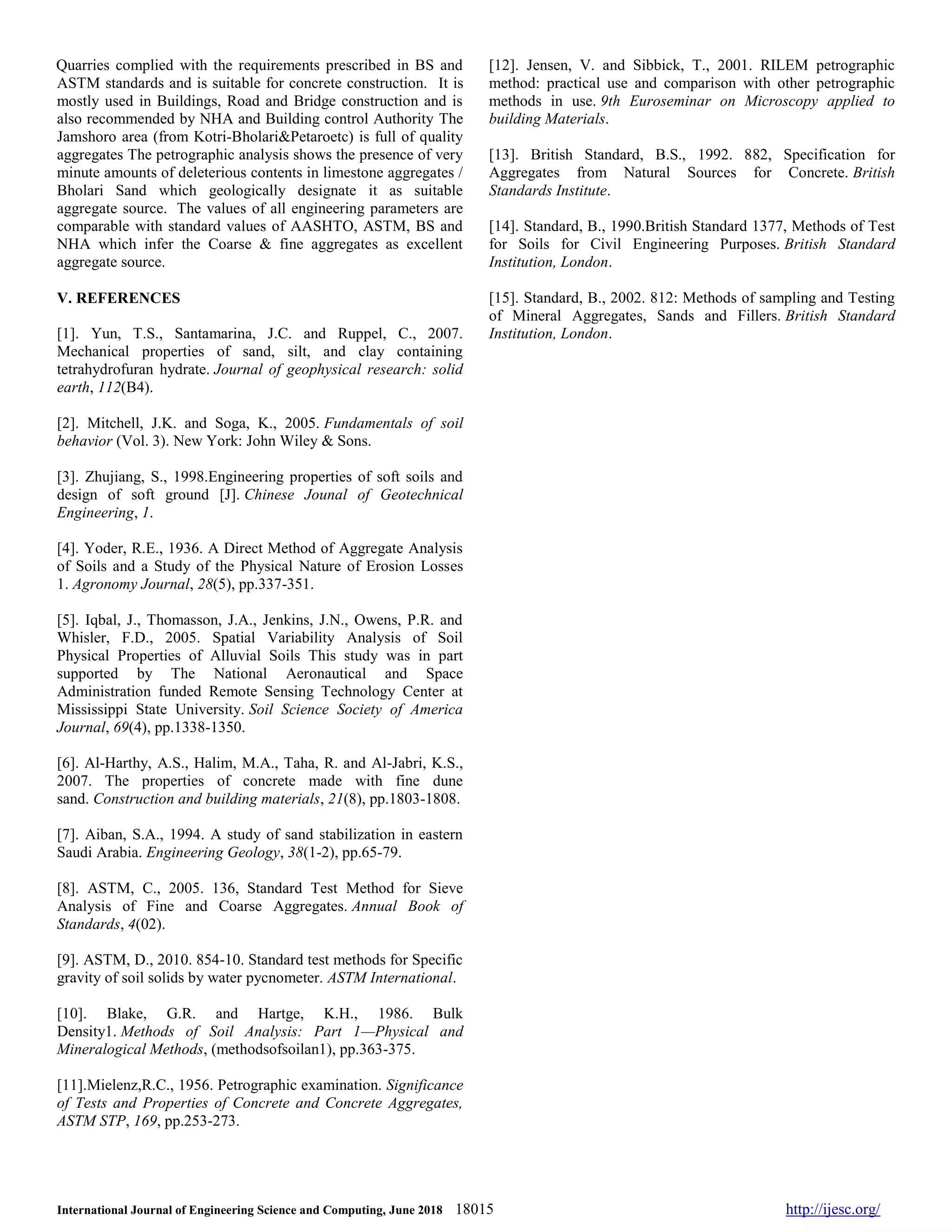 Study of Engineering Properties of Bholari Sand Kotri District Jamshoro ...