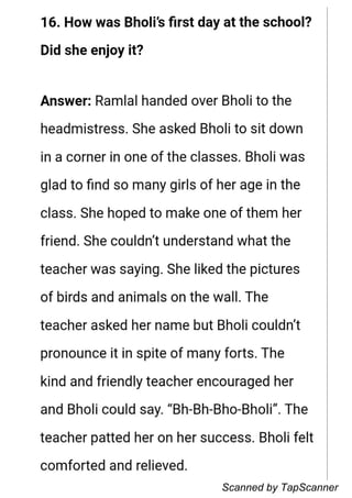 Bholi Questions and Answers | PDF