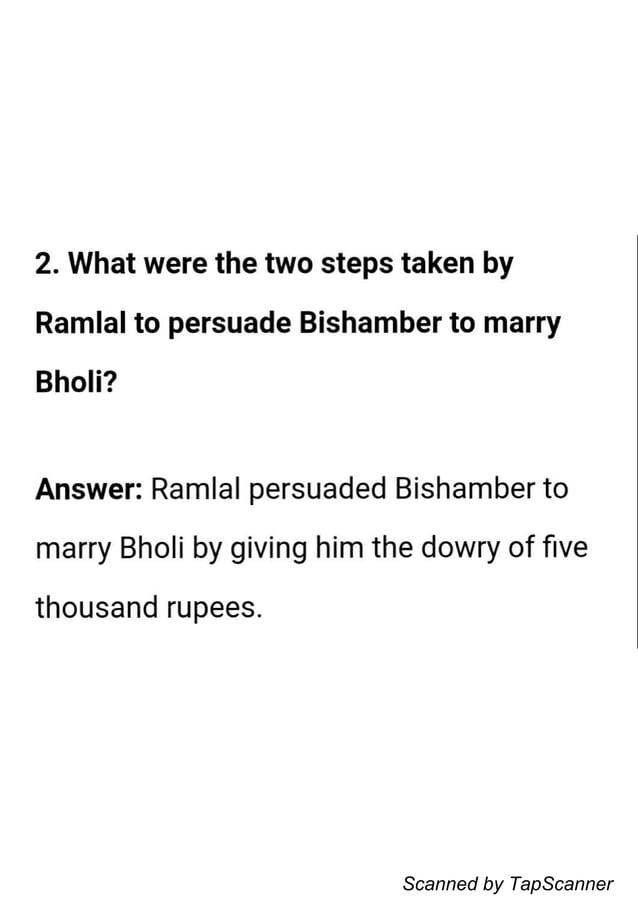 Bholi Questions and Answers | PDF