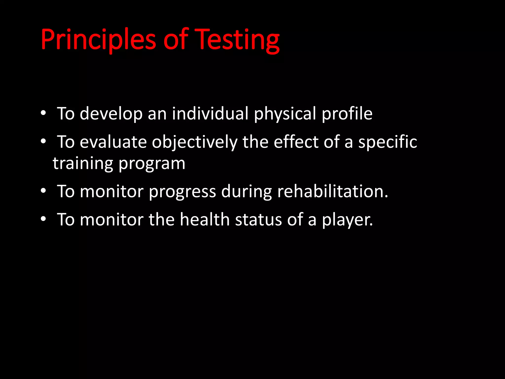 Physical fitness assessment in athletes | PPTX