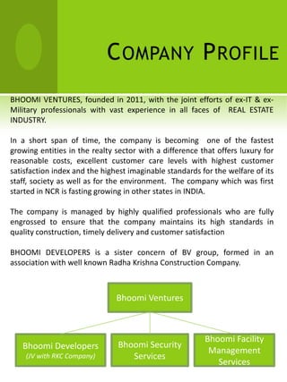 Bhoomi developers(BD) company profile | PPTX | Civil Engineering ...