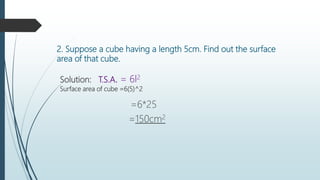 surface area of cube and cuboids | PPTX